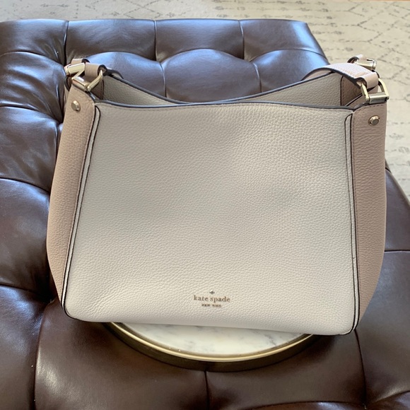 kate spade | Bags | Kate Spade Bag White And Taupe Color Combo Great ...